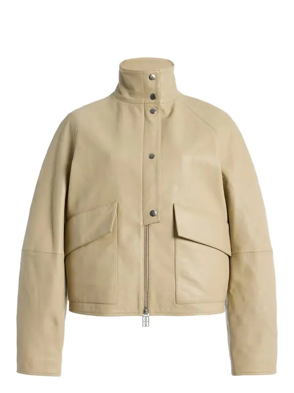 BY MALENE BIRGER Suzanne Leather Jacket - Neutral