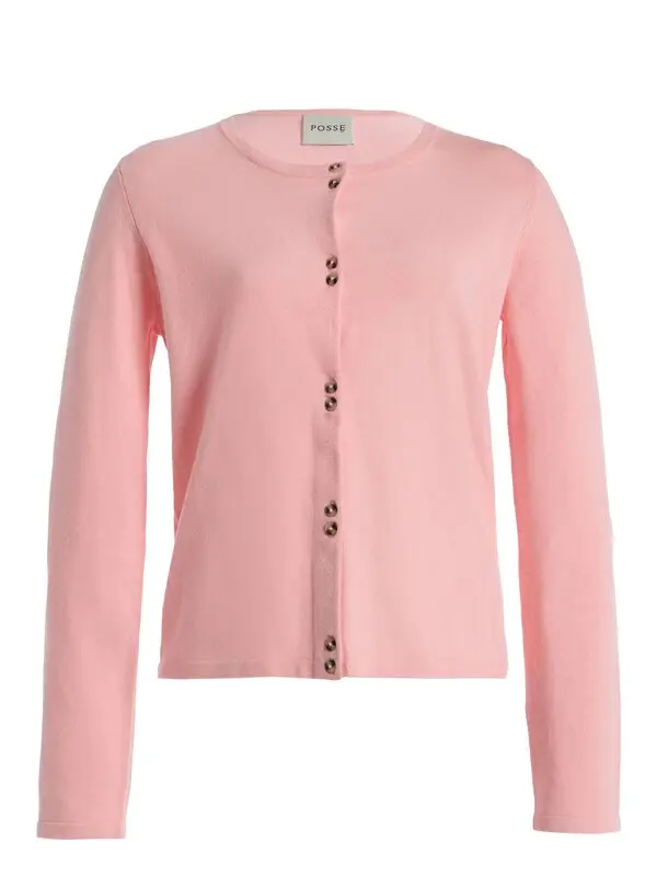 Posse Lexi Fine Knit Cardigan - Pink