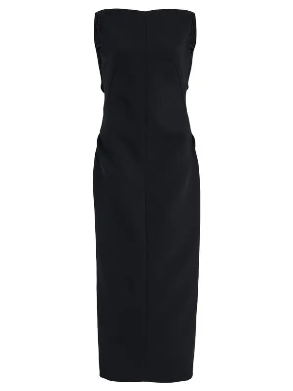 Maticevski Fervor Linen-blend Midi Dress - Black