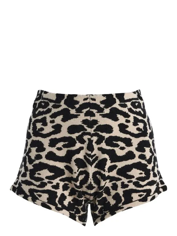 Posse Lexi Leopard Knit Shorts - Animal