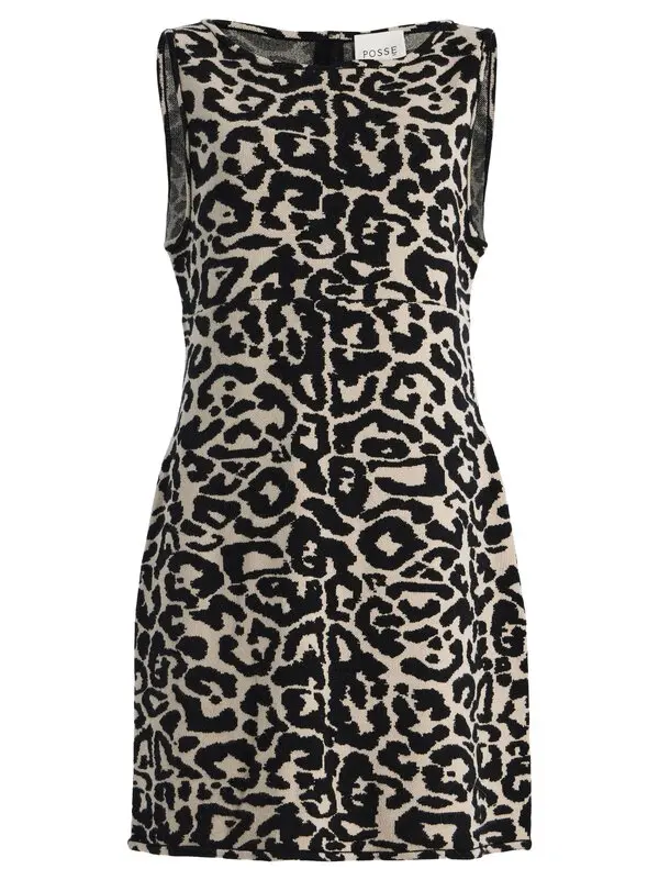Posse Lexi Leopard Knit Mini Dress - Animal