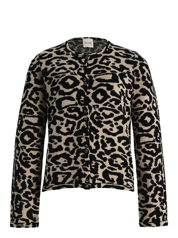 Posse Lexi Leopard Knit Cardigan - Animal