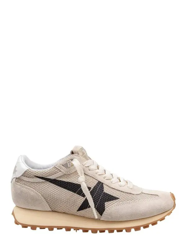 Golden Goose Mesh And Suede Sneakers - Beige/black