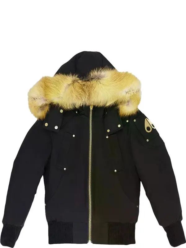 Moose Knuckles Saint Flavie Faux-fur-trim Bomber Jacket - Black