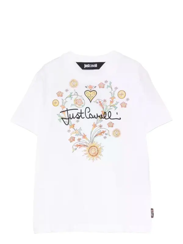 Just Cavalli Floral-print T-shirt - White