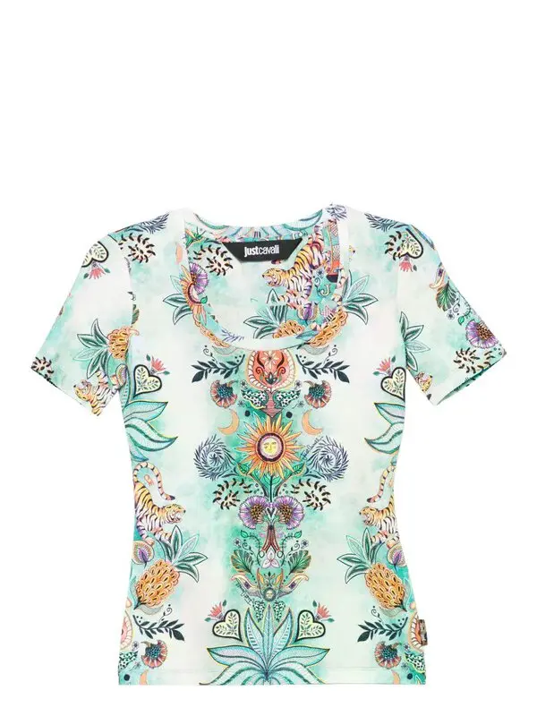 Just Cavalli Printed T-shirt - Green