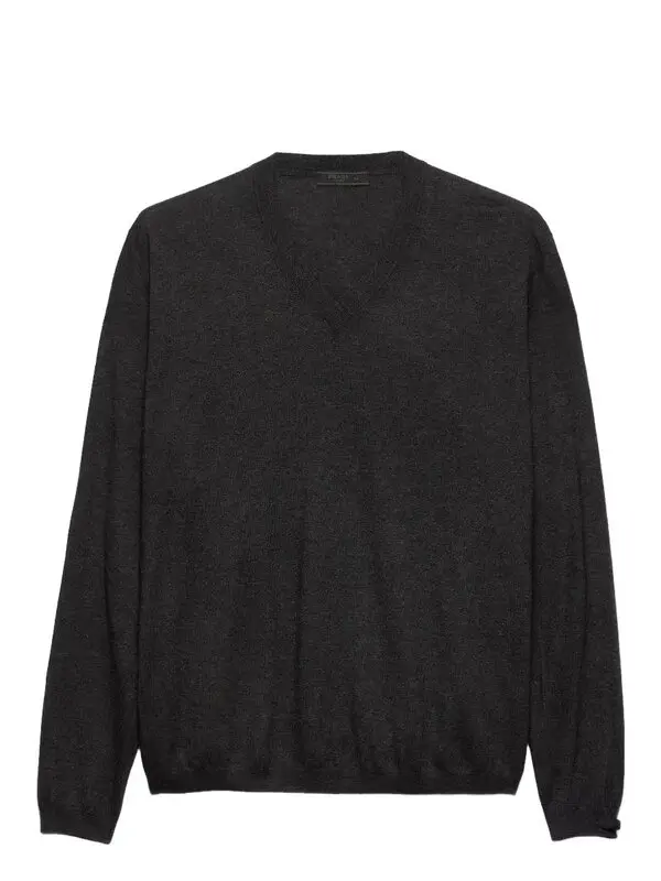 Prada V-neck Sweater - Grey