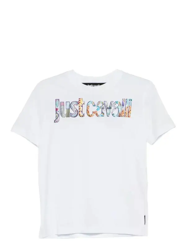 Just Cavalli Floral Logo T-shirt - White