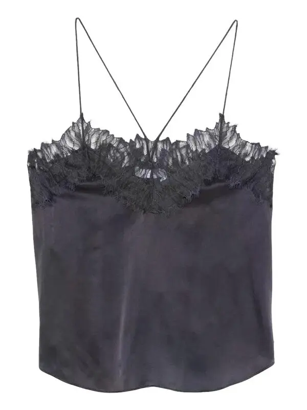 IRO PARIS Lace Strap Top - Grey