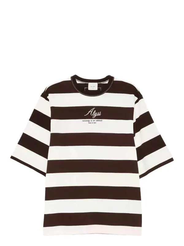 ALYSI Striped T-shirt - White