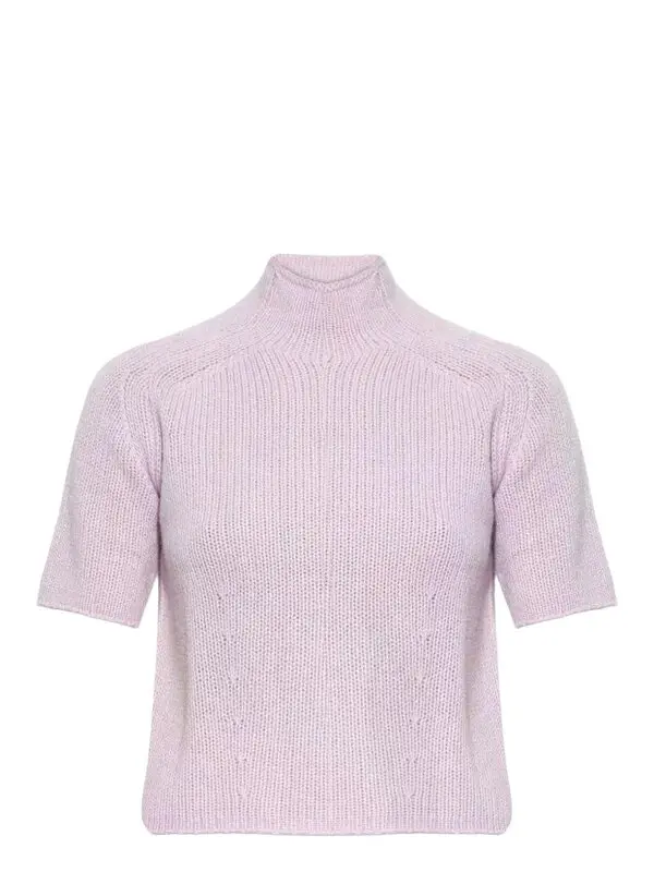 LISA YANG Fride Short Sleeve Sweater - Pink
