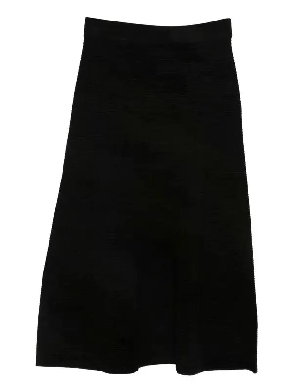 P.a.r.o.s.h Textured Knit A-line Skirt - Black
