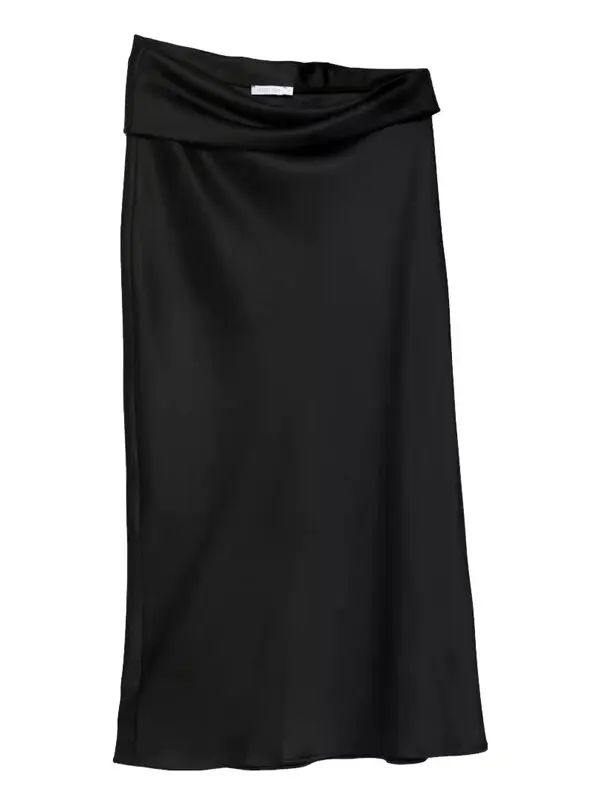 Patrizia Pepe Draped Midi Skirt - Black