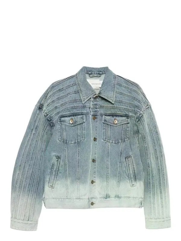 FENG CHEN WANG Button-up Denim Jacket - Blue