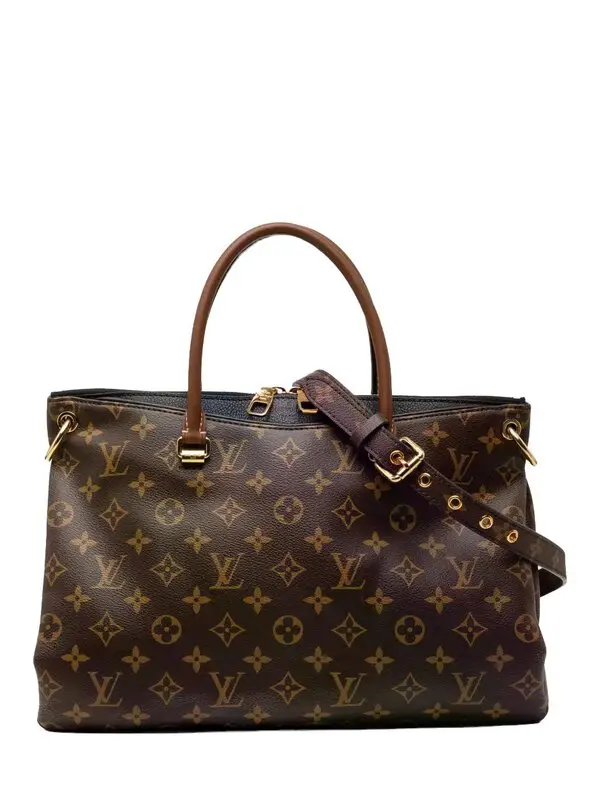 LOUIS VUITTON 2016 Monogram Pallas Mm Satchel - Brown