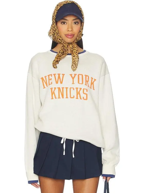 Terez X Knicks Crew Pullover - White