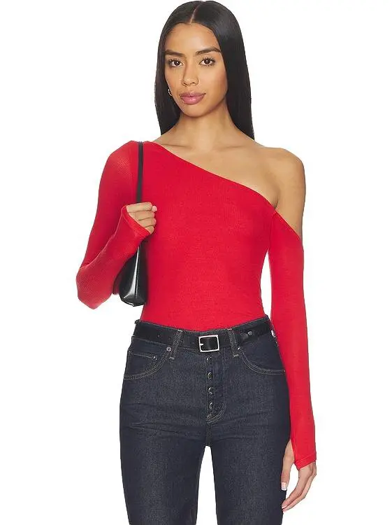 Michael Lauren Magdaleno Asymmetrical Top - Brick