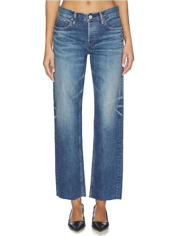 Moussy Vintage Needham Straight Low Jeans - Blue