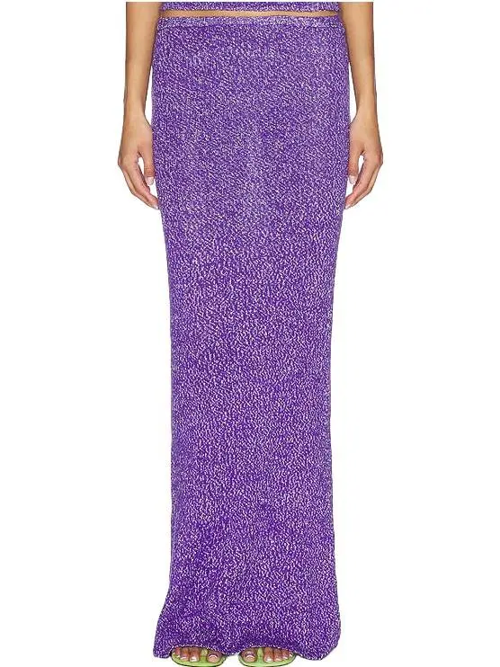 ASTA RESORT Carolina Knit Skirt - Violet Sequin