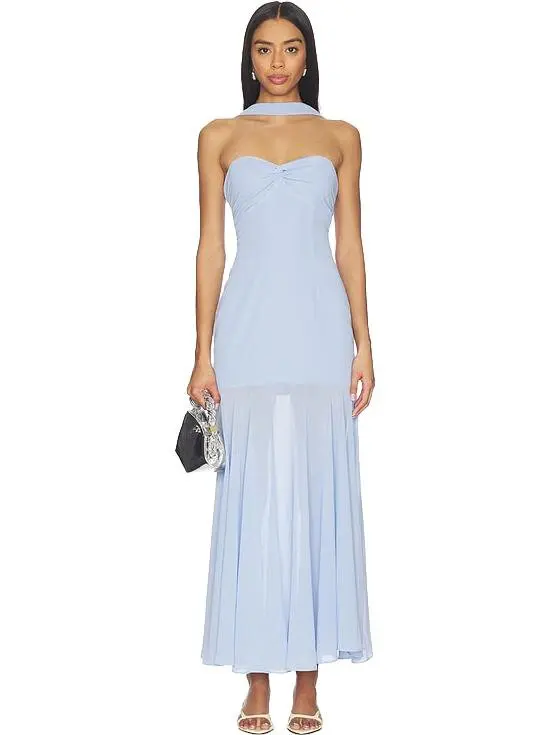 MORE TO COME Nicola Maxi Dress - Sky Blue