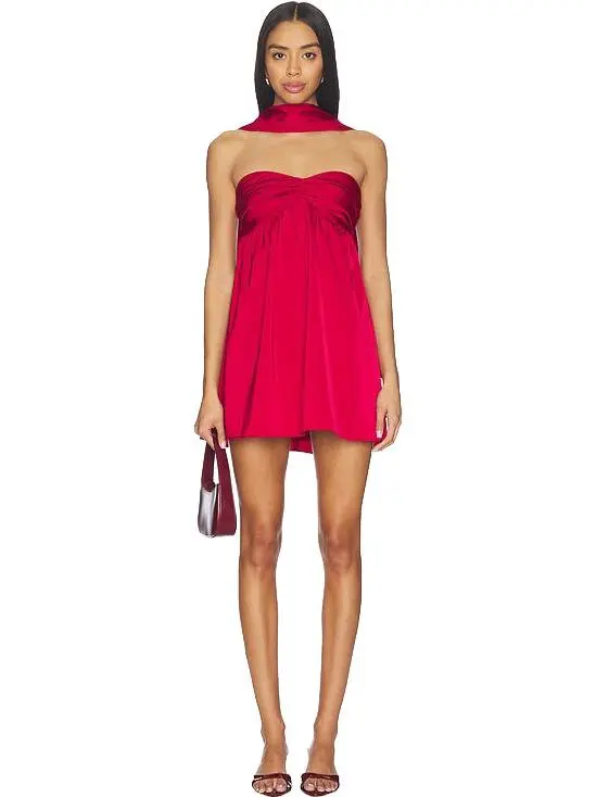 MORE TO COME Cordell Mini Dress - Wine
