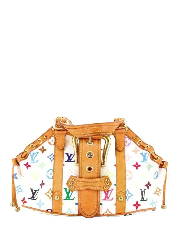 LOUIS VUITTON Theda Handbag Monogram Multicolor Pm Satchel - White