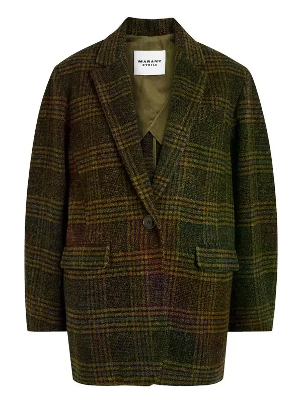 MARANT ETOILE Gesina Checked Jacket - Green