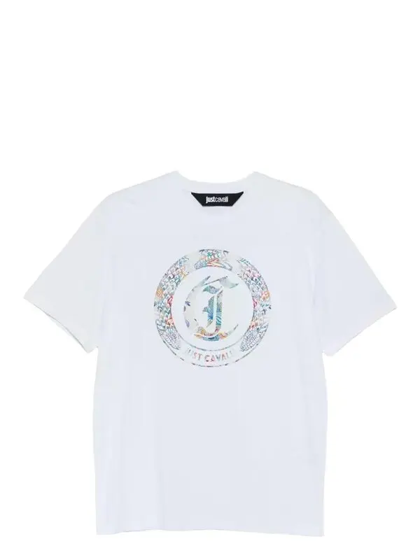 Just Cavalli Floral Graphic T-shirt - White