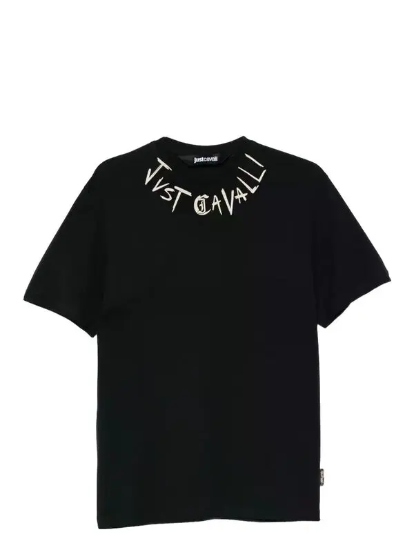 Just Cavalli Text-print T-shirt - Black