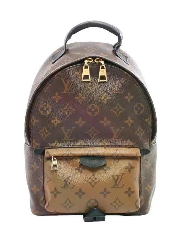 LOUIS VUITTON 2019 Monogram Palm Springs Pm Backpack - Brown