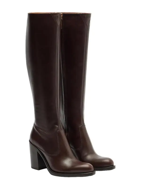 Chloé Leather Knee-high Boots - Brown