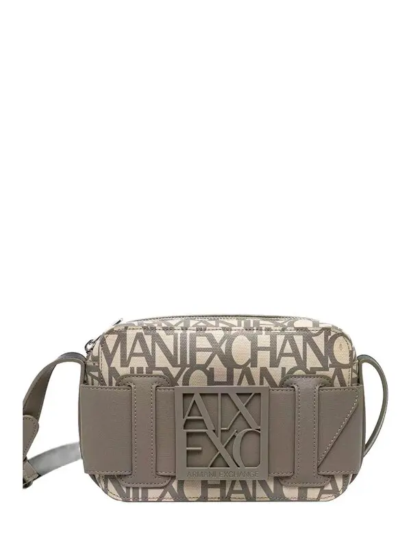 Armani Exchange Logo-plaque Cross Body Bag - Neutrals