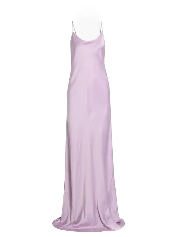 Victoria Beckham Cutout Satin-crepe Gown - Lilac