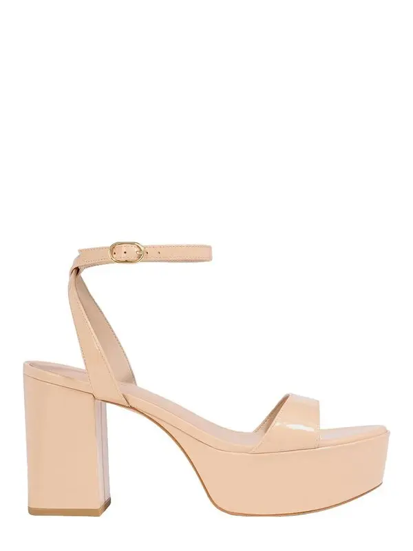 STUART WEITZMAN Gala Platform Sandals - Beige