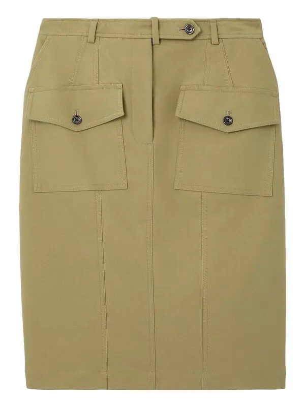 TOM FORD Cotton-blend Twill Skirt - Army Green