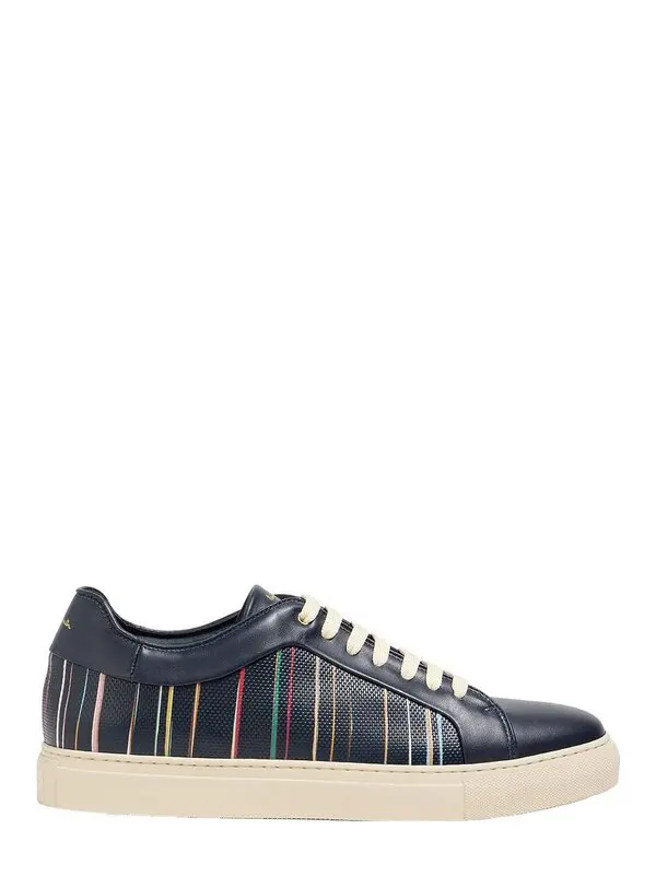 Paul Smith Striped Leather Sneakers - Navy