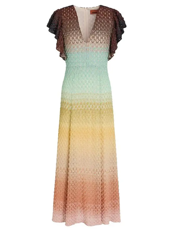 Missoni Metallic Crochet-knit Midi Dress - Multicolor