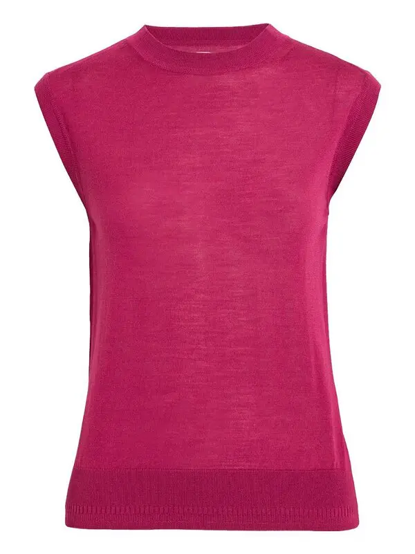 Another Tomorrow Wool Top - Magenta