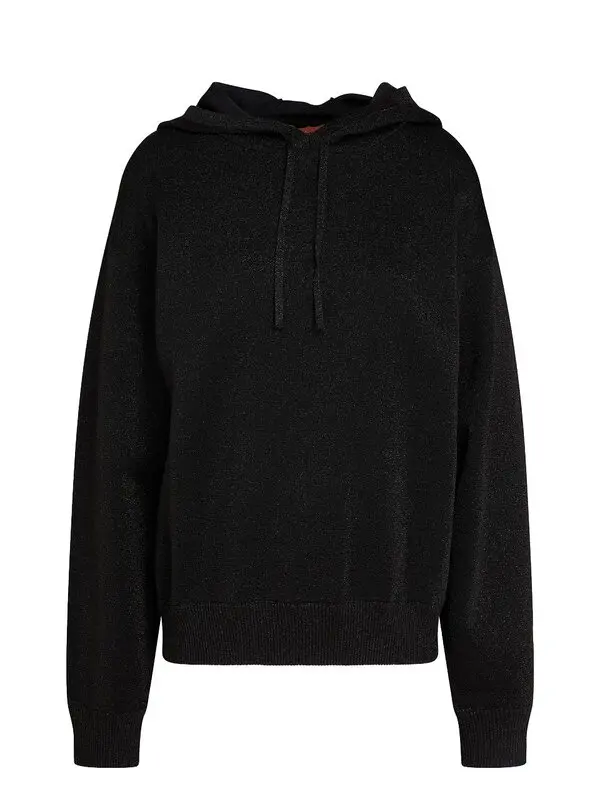Missoni Metallic Crochet-knit Hoodie - Black