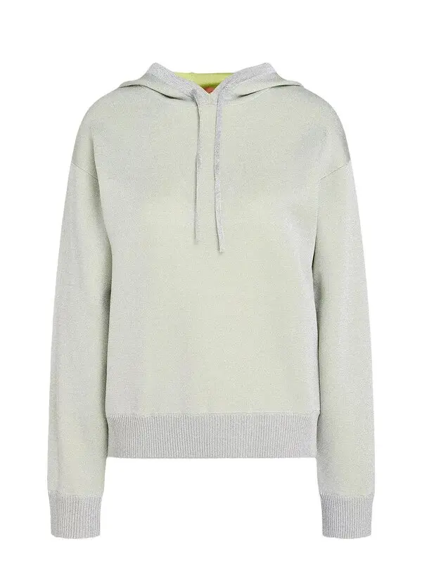 Missoni Metallic Crochet-knit Hoodie - Light Green