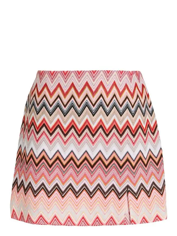Missoni Crochet-knit Cotton-blend Mini Skirt - Coral