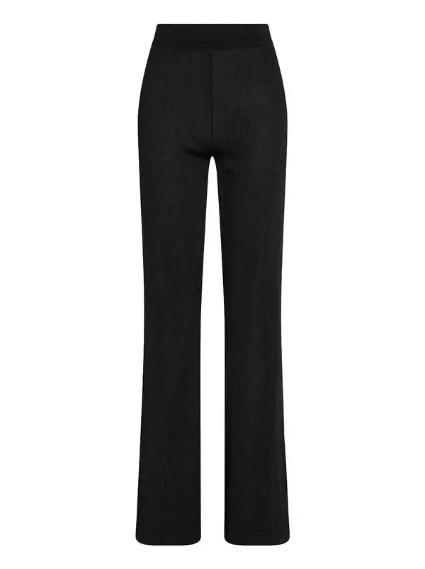 Missoni Metallic Knit Flared Pants - Black