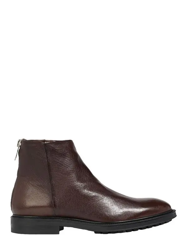 Paul Smith Nik Leather Boots - Chocolate