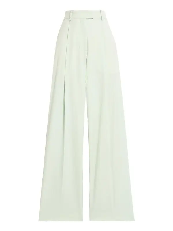Another Tomorrow Wool-blend Wide-leg Trousers - Mint