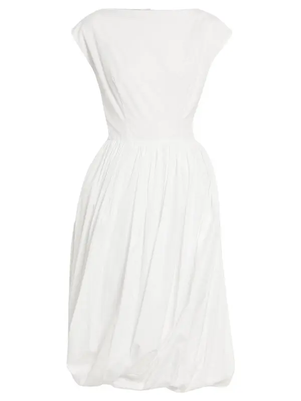 Marni Cotton-poplin Midi Dress - White