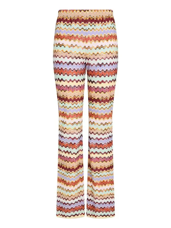 Missoni Crochet-knit Cotton-blend Flared Pants - Multicolor