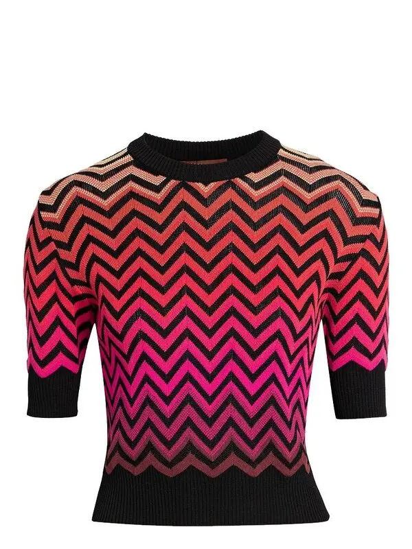 Missoni Crochet-knit Cotton-blend Top - Fuchsia