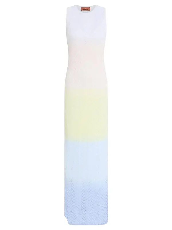 Missoni Crochet-knit Maxi Dress - Light Blue
