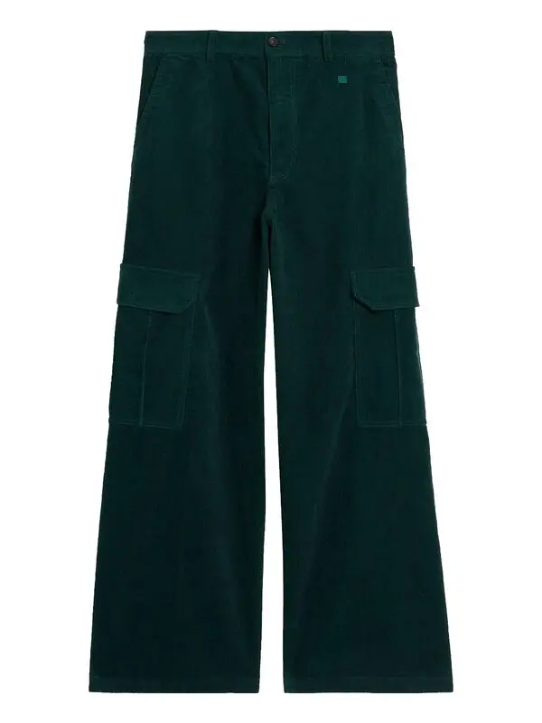 Acne Studios Cotton-corduroy Cargo Pants - Dark Green