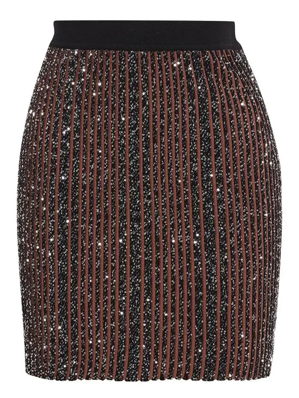 Missoni Sequin-embellished Ribbed-knit Mini Skirt - Black